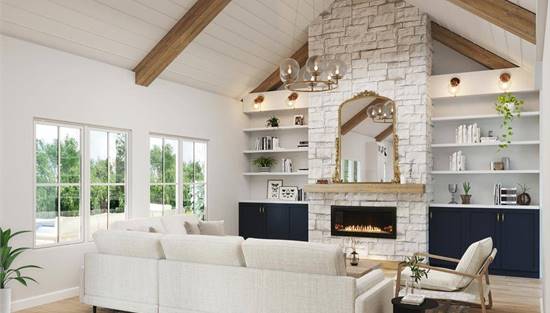 Vaulted Ceiling Fireplace Images | Shelly Lighting