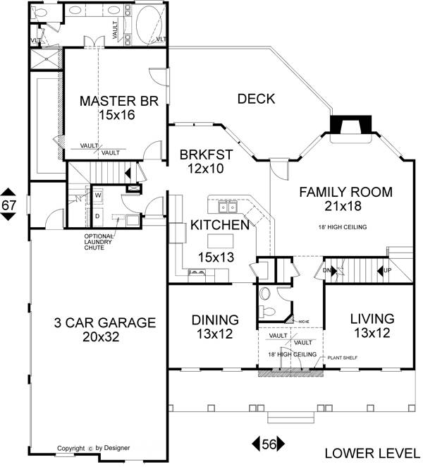 Country House Plan with 4 Bedrooms and 3.5 Baths - Plan 6316