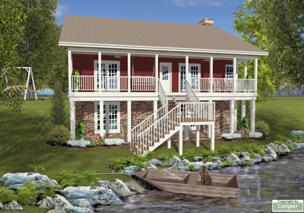 Beach House Plan with 3 Bedrooms and 3.5 Baths - Plan 4692