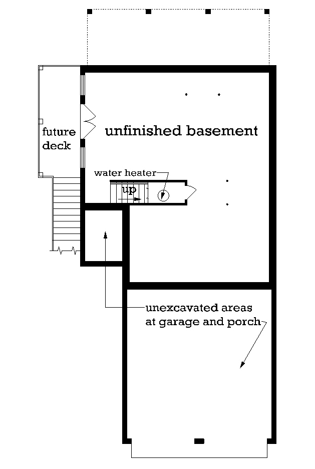 mountain house plan for sloping lot - Plan 1162