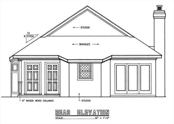 Cottage House Plan with 2 Bedrooms and 1.5 Baths - Plan 3613