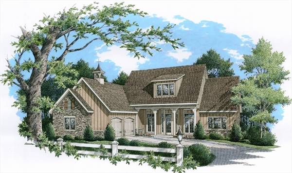 Country House Plan with 3 Bedrooms and 2.5 Baths - Plan 1820