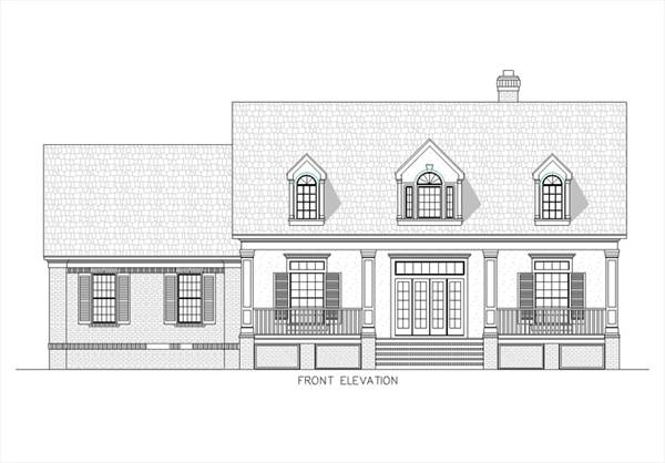 Cape Cod House Plan with 3 Bedrooms and Deck - Plan 3855 - Plan 3855