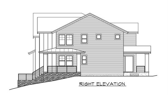 House Inside Side View Drawing