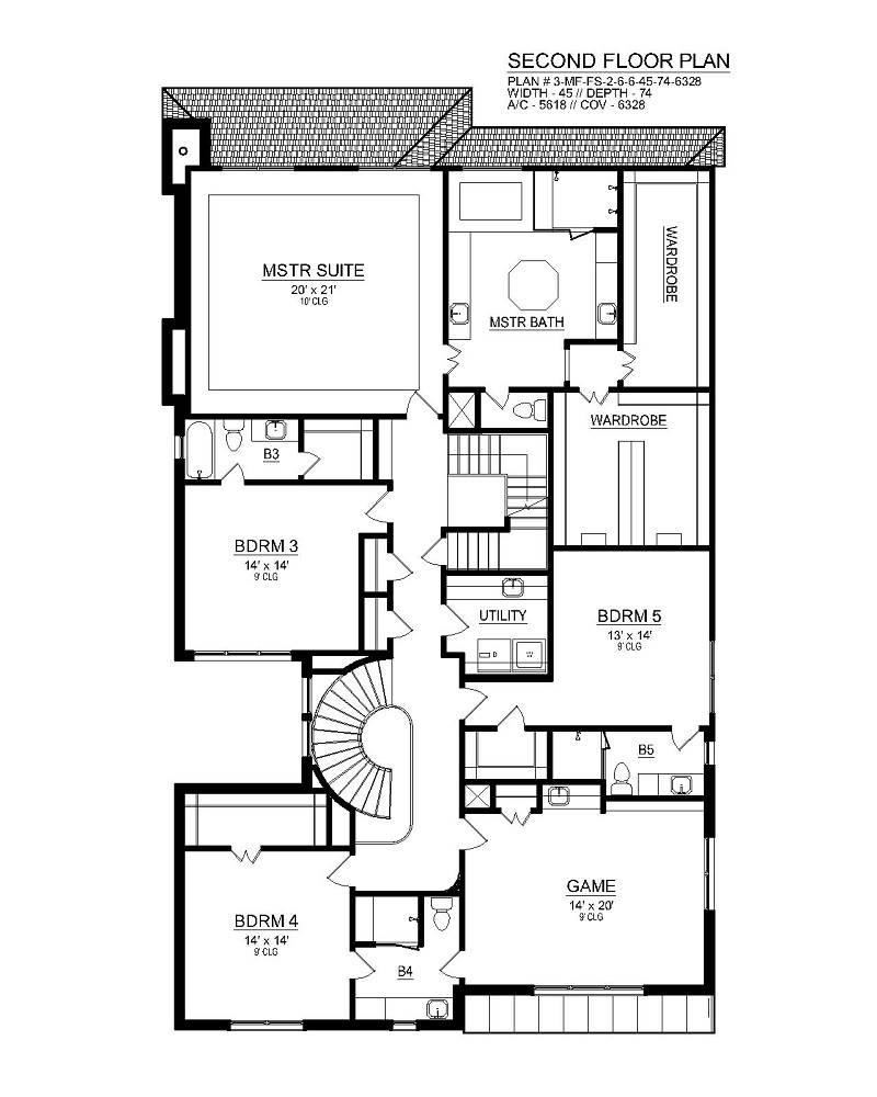 6 Bedrooms Family Traditional Style House Plan 6562 Plan 6562