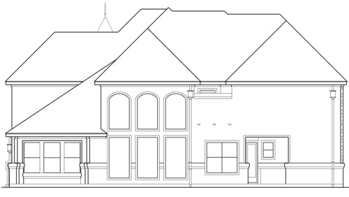 Two-story home plan with grotto - Plan 4854