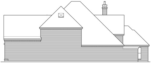 Three-bedroom house design with study - Plan 4873