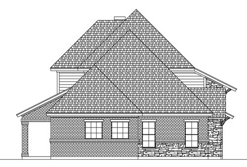 Stone house plan with four bedrooms - Plan 4894