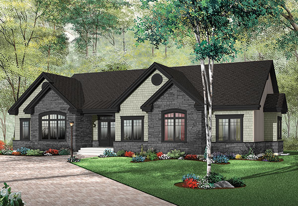 Country House Plan with 3 Bedrooms and 2.5 Baths - Plan 9843