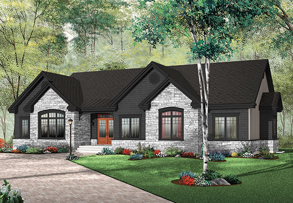 Country House Plan with 3 Bedrooms and 2.5 Baths - Plan 9843