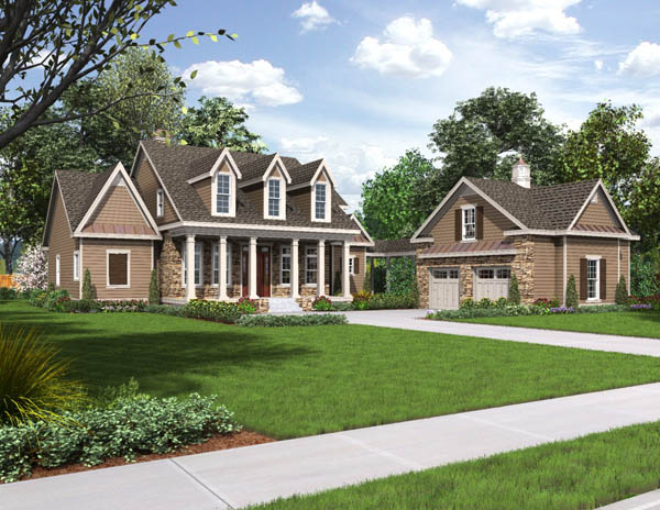 Colonial House Plan with 3 Bedrooms and 2.5 Baths - Plan 3146
