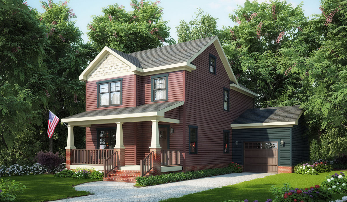 Southern Style house Plan 1990: All American - Plan 1990