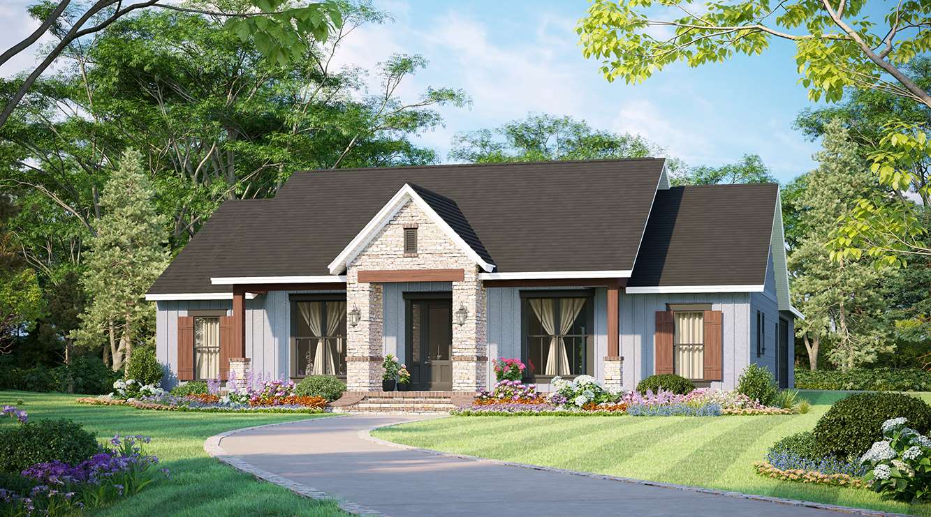 3 Bedroom Country Style Ranch House Plan 9879 - Plan 9879