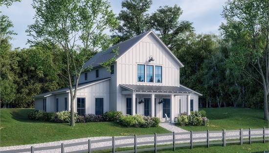 Two Story Pole Barn Design Barndominium House Plan 7 Bedrooms, 7