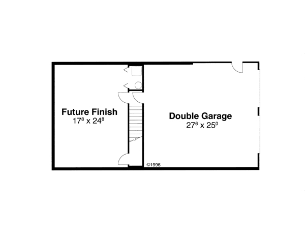 Colonial House Plan with 3 Bedrooms and 2.5 Baths - Plan 6825