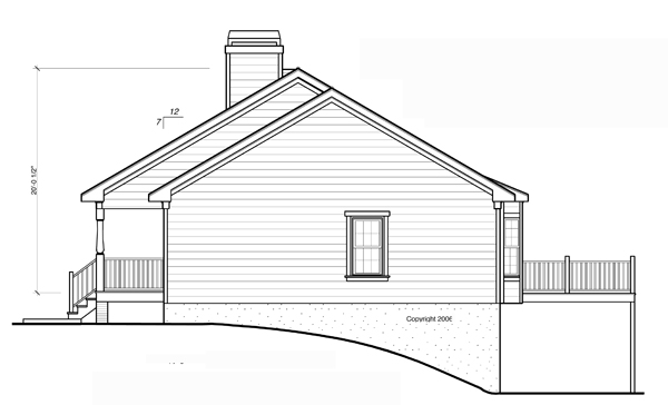 Farmhouse Plan with 3 Bedrooms and a Country Kitchen - Plan 1202