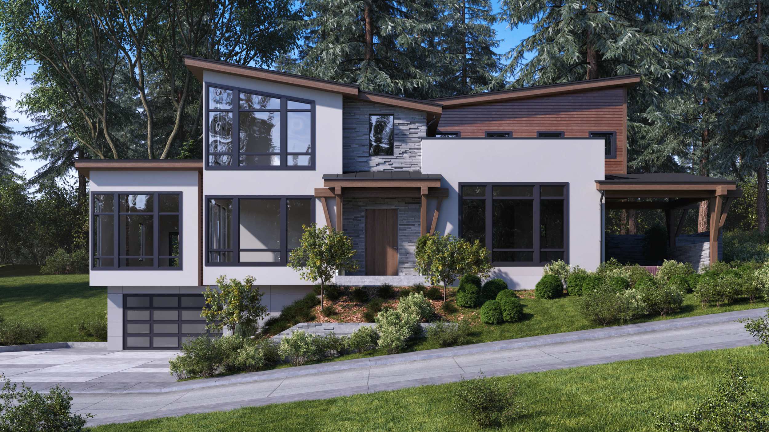 Open Floor Plan Modern Style House Plan 4252 - Plan 4252
