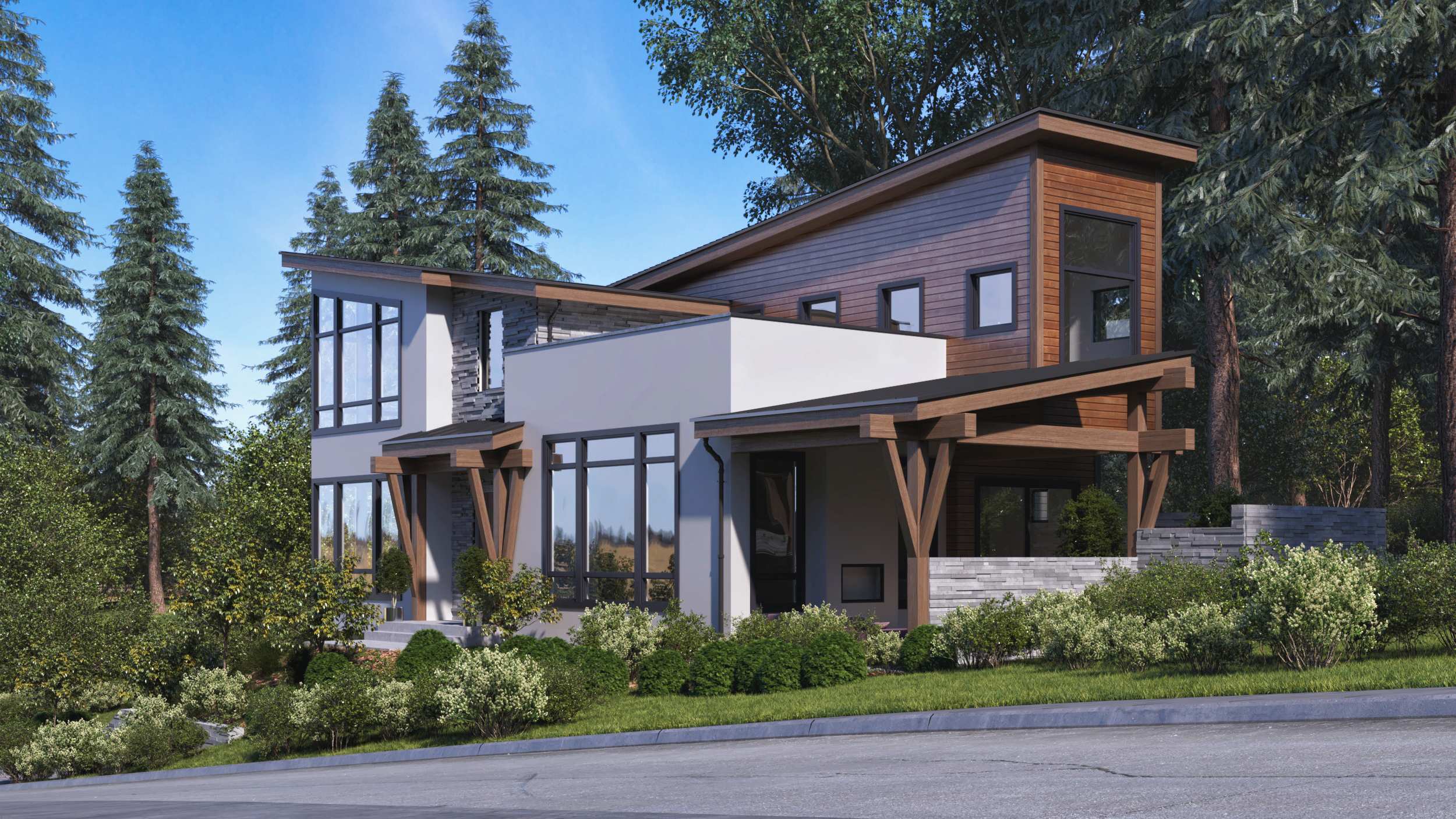 Open Floor Plan Modern Style House Plan 4252 - Plan 4252