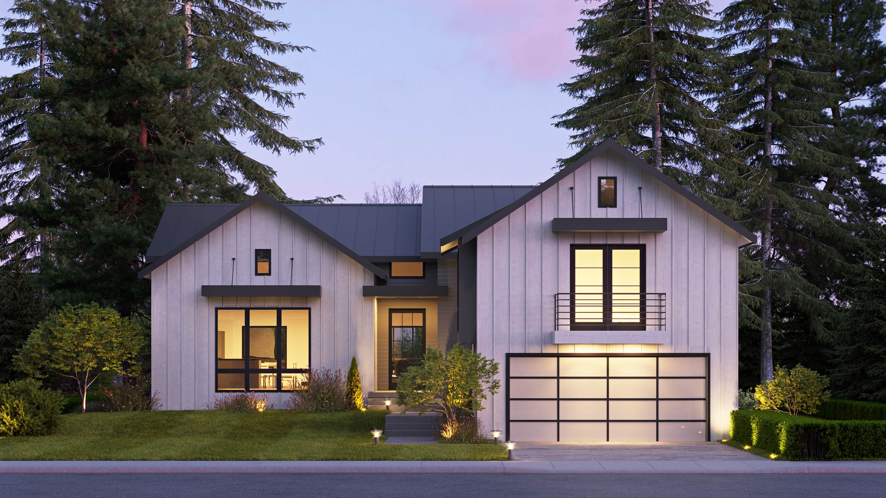 Transitional Two Story Farmhouse Style House Plan 9992 - Plan 9992