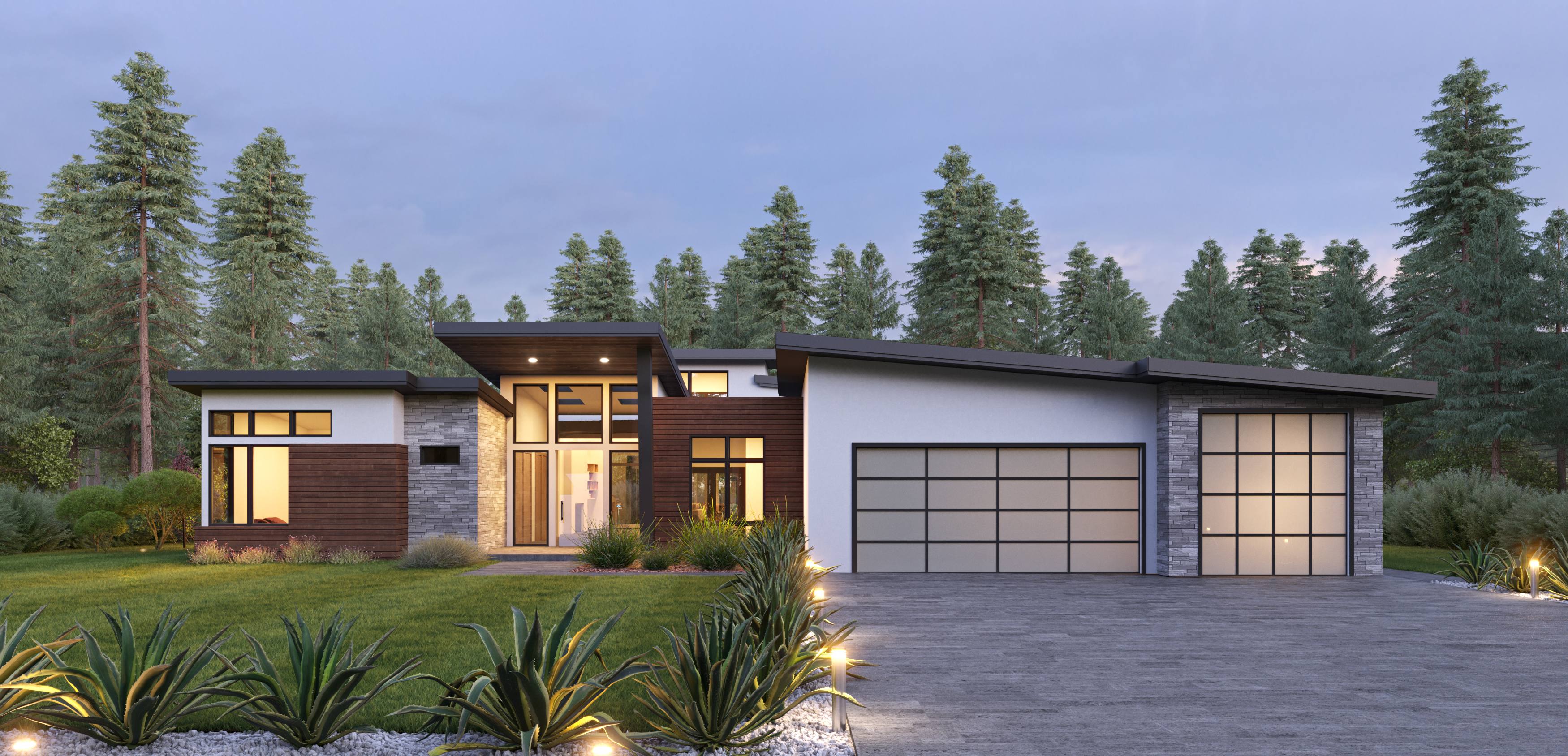 Luxury One Story Modern Style House Plan 9962 - Plan 9962