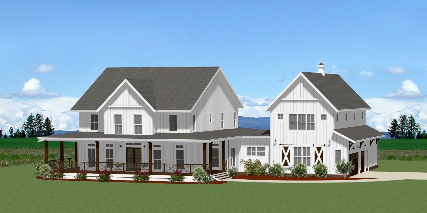 Charming Two Story Farm House Style House Plan 1097 - Plan 1097